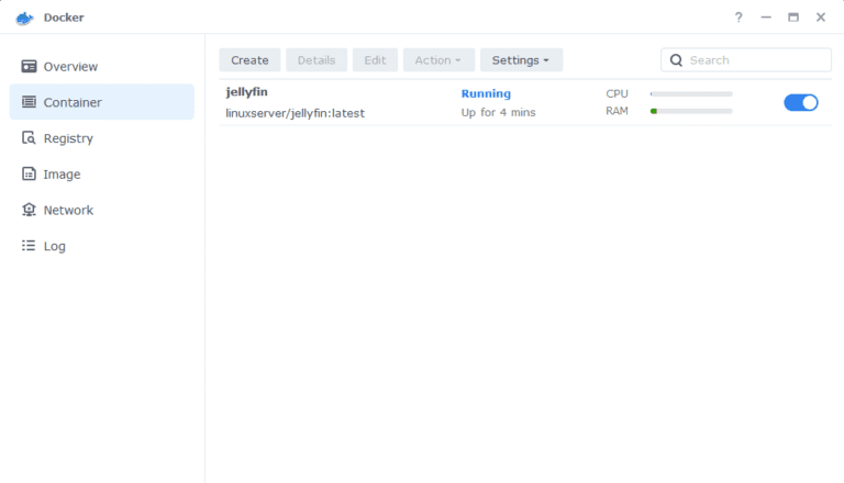 Jellyfin in Docker on a Synology NAS (Hardware Transcoding)