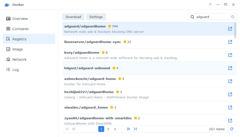 AdGuard Home in Docker on a Synology NAS